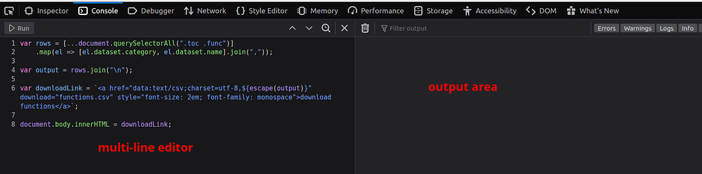 Web Scraping in the JavaScript Web Console - Tutorials - Code Self Study Forum