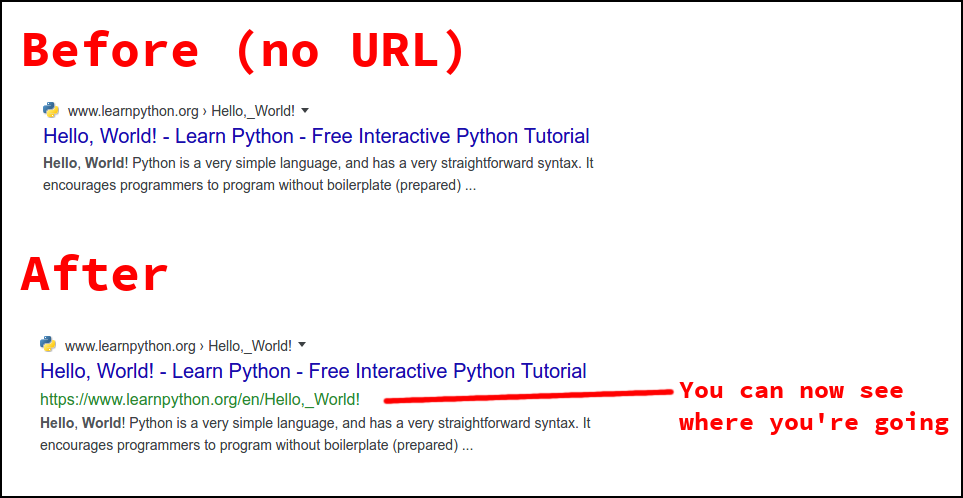 Show URLs in Google Search Results (Browser Extension) - Operating Systems, Editors, and Tools ...